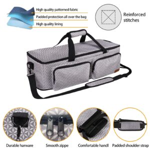 Natur@cho Storage Carrying Case with Dust Cover Compatible for Silhouette Cameo 3/4 Maker Accessories, Explore Air 2 Scrapbooking Die-cut Machine Tote Bags