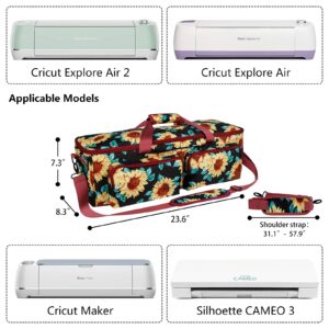 Natur@cho Carrying Case Bag Compatible for Explore Air 2, Cricut Maker, DIY Cutting Machine Storage Bag, Silhouette Cameo 3 and 4, Scrapbooking Die-cut Machine Travel Organizer Accessories