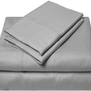 Femini Fashion My Egyptian Giza Cotton Sheets King Size, 16 Inches Extra Deep Pocket, 100% Giza Long-Staple Giza Cotton Bedsheet Soft Breathable Dream Sheets - Light Grey