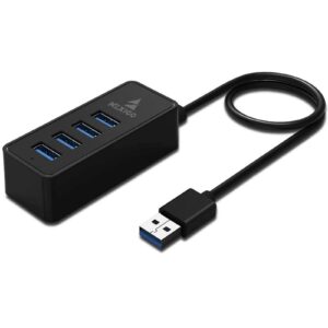 nexigo 4-port usb 3.0 hub, data usb hub with 2 ft extended cable, for macbook, mac pro, mac mini, imac, surface pro, xps, pc, flash drive, mobile hdd