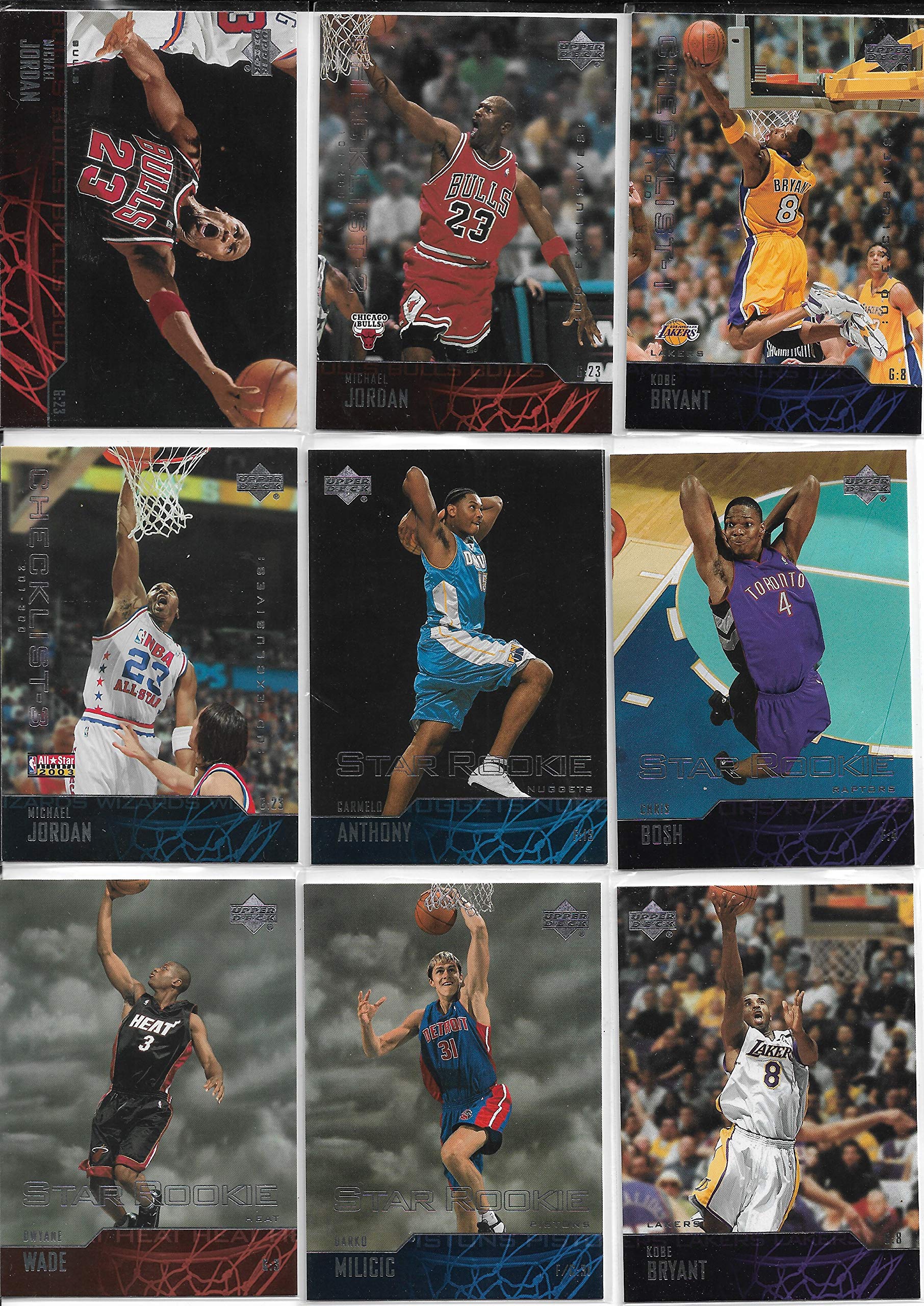 2003-04 Upper Deck Basketball Card Complete Set 342 Cards With Lebron James Rookie Graded 9.5