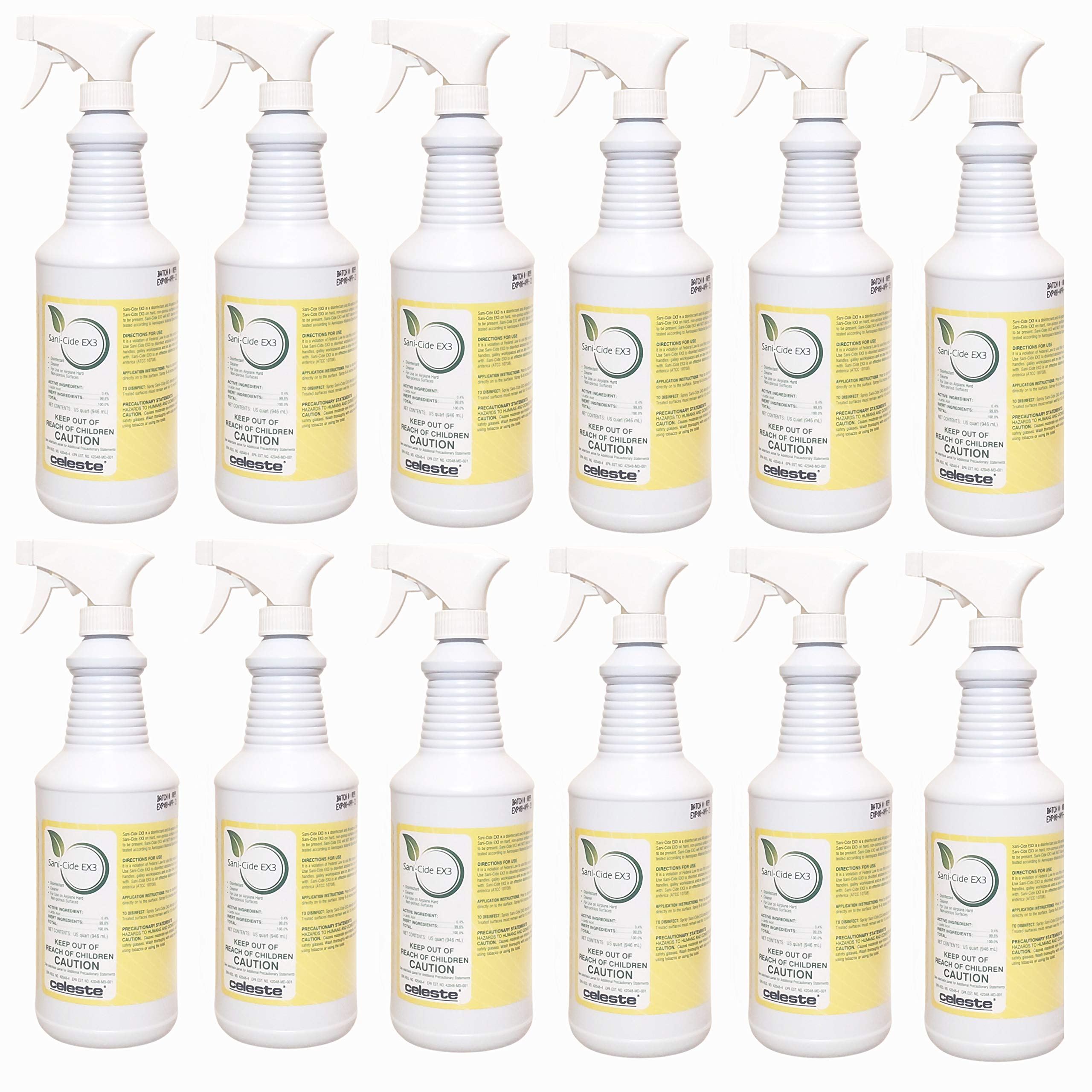 Celeste Sani-Cide EX3 Multi-Purpose Cleaner (12 x 1 QT Bottle)