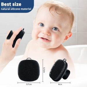 Face Scrubber，Silicone Face Scrubber for Men, Facial Cleansing Brush Silicone Face Wash Brush Manual Waterproof Cleansing Skin Care Face Brushes for Cleansing and Exfoliating (Black)