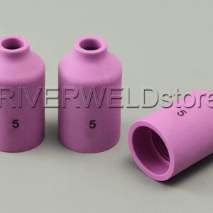 RIVERWELD TIG Gas Lens Alumina Nozzle Ceramic Cup 54N17 (#5, 5/16") for WP 17 18 26 TIG Welding Torch 10pk