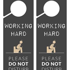 Sleeping Sign for Door, 2 Pack (Printed on Both Sides), 9.3″x3.5″ PVC Plastic, Naps Sign, Napping Sign, Do not Ring Bell Sign, Baby Sleeping Sign, Night Shift Sleeping, Do Not Disturb Sign