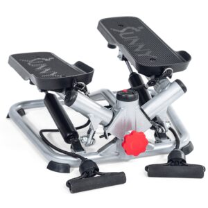 sunny health & fitness total body advanced stepper machine - sf-s0979, gray