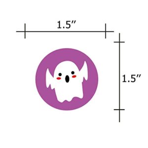 2022 New Halloween Stickers Halloween Stickers 1.5 inch Round Seal Label Pumpkin Bat Spider Stickers for Halloween Party Decoration 8 Designs 504 pcs