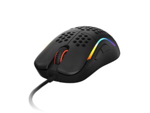 hk gaming naos m ultra lightweight honeycomb shell ambidextrous wired rgb gaming mouse 12 000 cpi - 7 buttons - 59 g (naos-m, black)