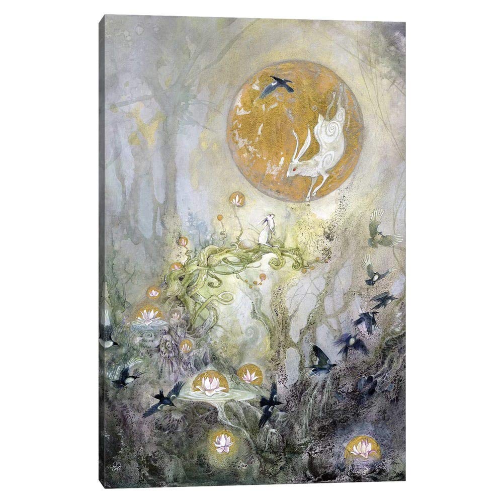 iCanvas SLW109 Moongazing Canvas Print by Stephanie Law, 48" x 32" x 1.5" Depth Gallery Wrapped