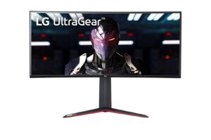 lg 34” 34gn85b-b nano ips 1 ms qhd curved ultragear™ gaming monitor with 160hz refresh rate, vesa display hdr400, amd freesync™ premium & g-sync compatible