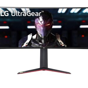 LG 34” 34GN85B-B Nano IPS 1 ms QHD Curved Ultragear™ Gaming Monitor with 160Hz Refresh Rate, VESA Display HDR400, AMD FreeSync™ Premium & G-SYNC Compatible