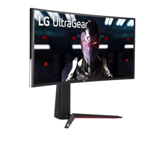 LG 34” 34GN85B-B Nano IPS 1 ms QHD Curved Ultragear™ Gaming Monitor with 160Hz Refresh Rate, VESA Display HDR400, AMD FreeSync™ Premium & G-SYNC Compatible