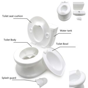 HTTMT- Classic Portable White Realistic Toddler Potty Training Toilet w/Flushing Sound Baby Chair Seat Kid [P/N: ET-BABY004-WHITE]