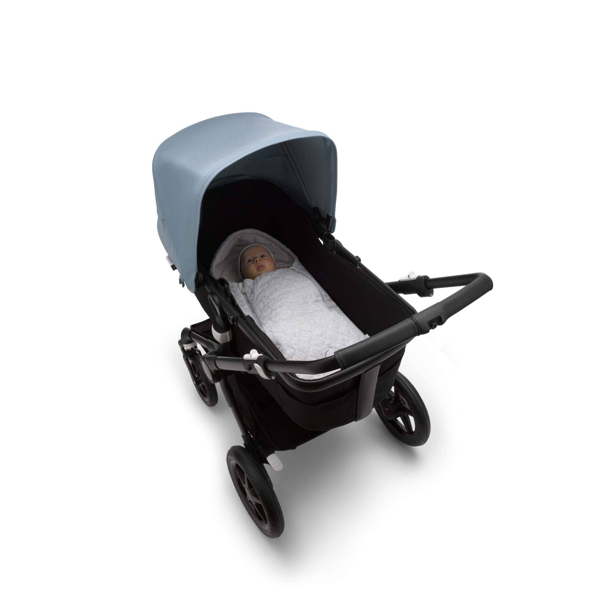 Bugaboo Newborn Inlay - Footmuff Suitable from Birth up to 6 Months - Light Grey Melange