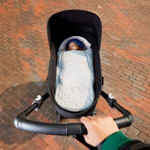 Bugaboo Newborn Inlay - Footmuff Suitable from Birth up to 6 Months - Light Grey Melange