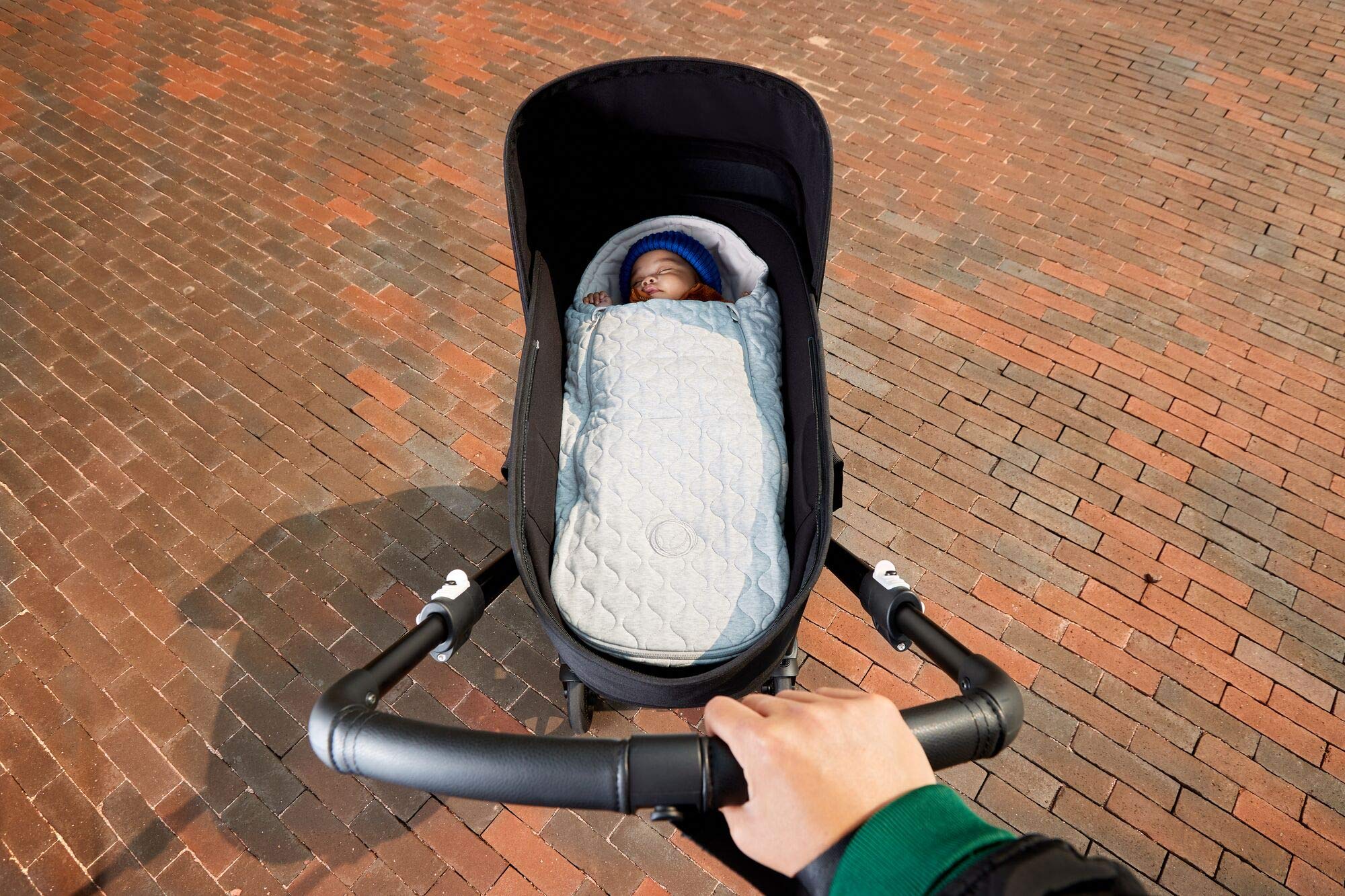 Bugaboo Newborn Inlay - Footmuff Suitable from Birth up to 6 Months - Light Grey Melange