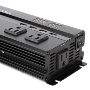 Universal Pure Sine Wave Power Inverter Car Power Inverter, with LCD Display Car Power Converter, Car Adapter for Power Supply Auto