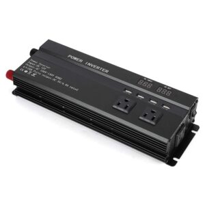 Universal Pure Sine Wave Power Inverter Car Power Inverter, with LCD Display Car Power Converter, Car Adapter for Power Supply Auto