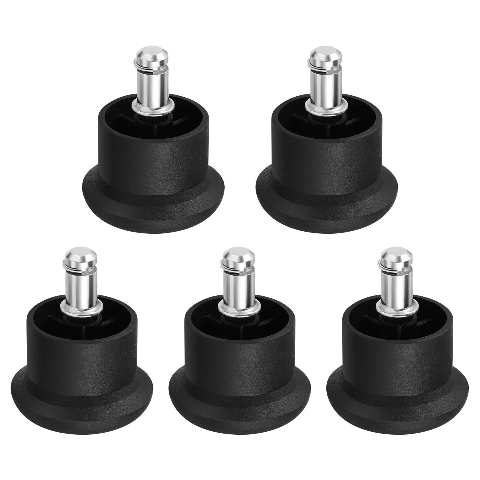 BESPORTBLE Bell Glides Replacement Office Chair or Stool Swivel Caster Wheels to Fixed Stationary Castors, Set of 5