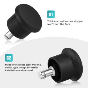 BESPORTBLE Bell Glides Replacement Office Chair or Stool Swivel Caster Wheels to Fixed Stationary Castors, Set of 5