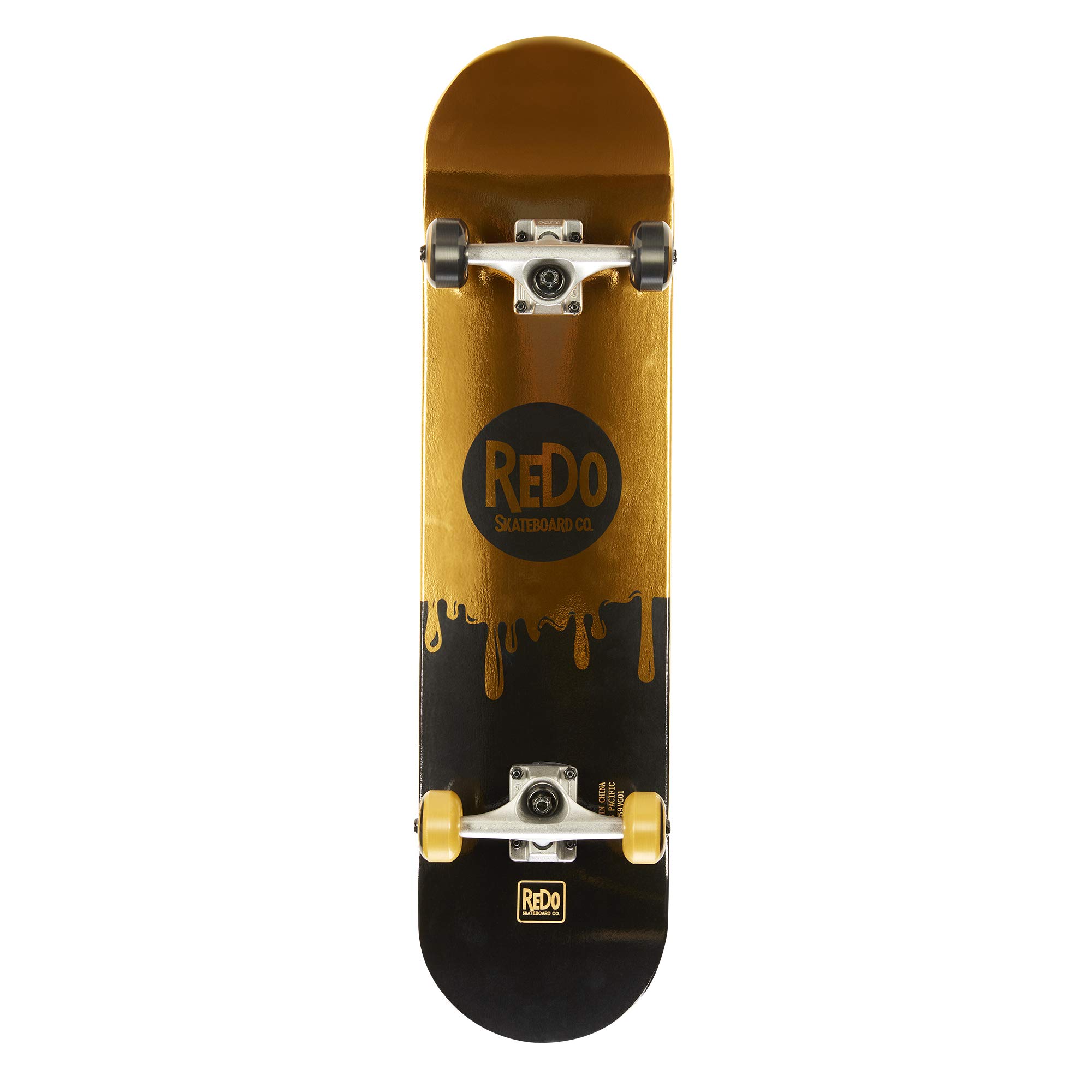 ReDo Skateboard 31" x 7.675" Champion Drip Pop Complete Skateboard for Boys Girls Kids Teens