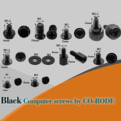 CO-RODE 711pcs Motherboard Standoffs Screws Kit, SSD Screws, Replacement PC Computer Screws Set for Mainboard, HDD Hard Drive, SSD, Computer Case, Fan, Power Graphics,CD-ROM