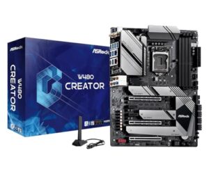 asrock w480 creator lga1200/ intel w480/ ddr4/ quad crossfirex/ sata3&usb3.2/ m.2/ wifi & bluetooth/atx motherboard