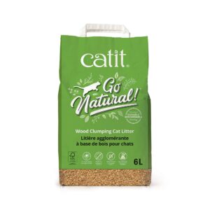 catit go natural wood clumping cat litter 6.4 lb