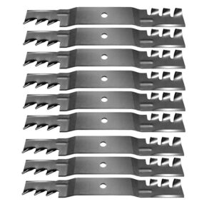 stevens lake parts set of 9 toothed mulching blade fits toro 3 for 50" time cutter z z5000 models replaces 110-6837-03 112-9759-03 115-5059 115-5059-03