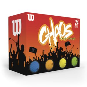 wilson chaos 24- golf ball pack - multi color