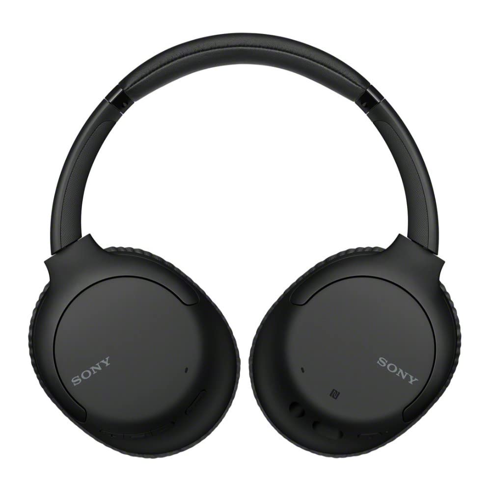 Sony WHCH720NWireless Bluetooth Noise Canceling Over-The-Ear Headphones (Black) Bundle with Headphone Hanger Mount with Built-in Cable Organizer (2 Items)