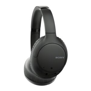 Sony WHCH720NWireless Bluetooth Noise Canceling Over-The-Ear Headphones (Black) Bundle with Headphone Hanger Mount with Built-in Cable Organizer (2 Items)