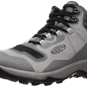 KEEN Men's Tempo Flex Mid Height Lightweight Waterproof Hiking Boot, Drizzle/Black, 12