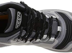 KEEN Men's Tempo Flex Mid Height Lightweight Waterproof Hiking Boot, Drizzle/Black, 12