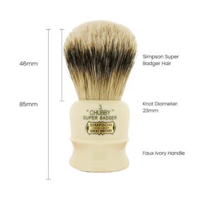 simpsons chubby super badger shaving brush (chubby ch3 super)