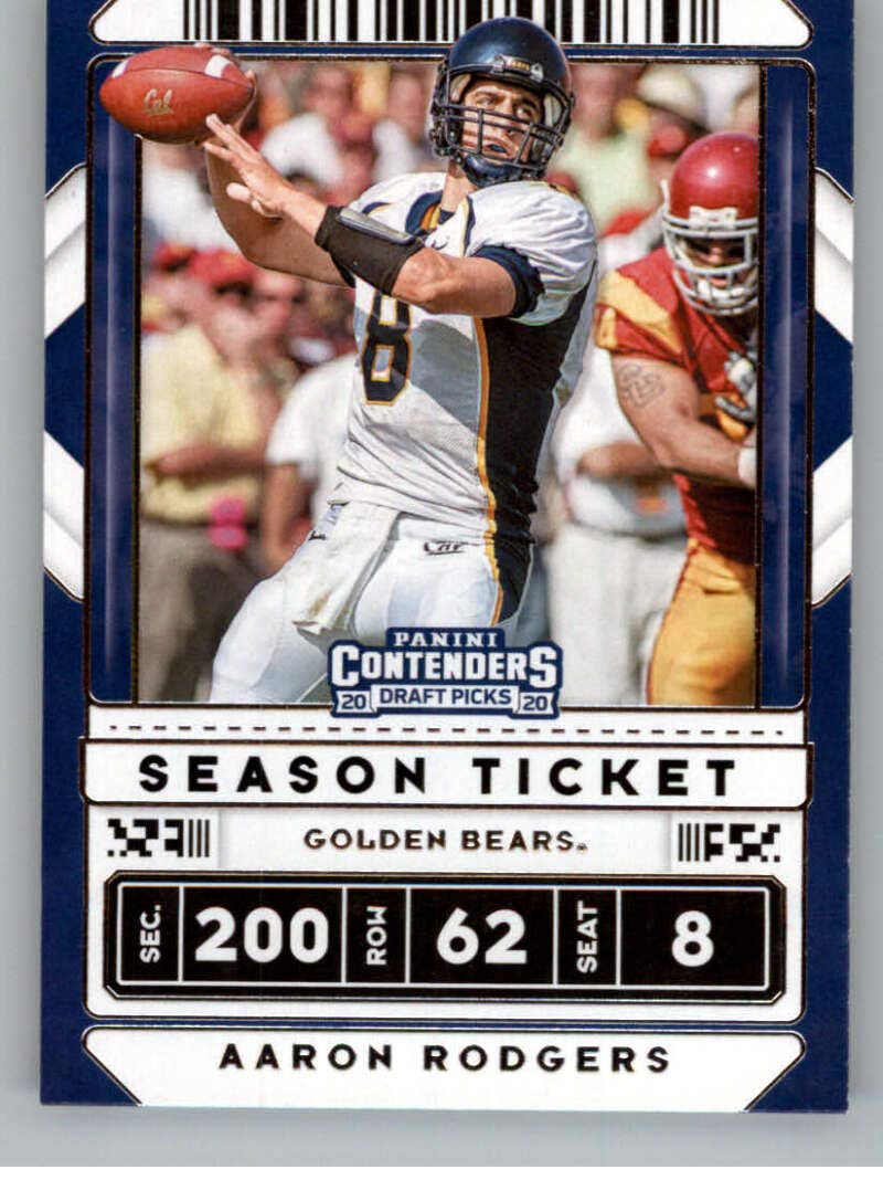 2020 Panini Contenders Draft Season Ticket #3 Aaron Rodgers Cal Golden Bears Football Card