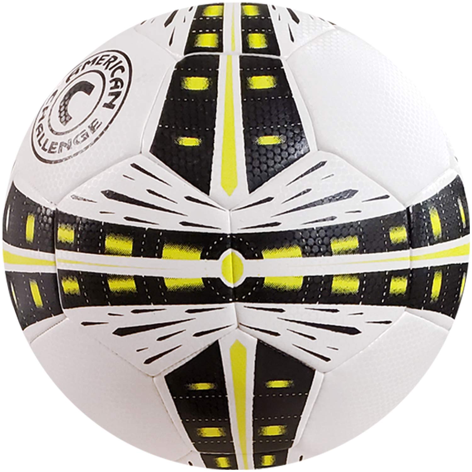 American Challenge Fusion Soccer Ball (White/Black - Lemon, 5)