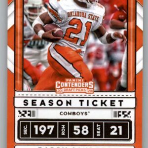 2020 Panini Contenders Draft Season Ticket #9 Barry Sanders Oklahoma State Cowboys Football Card