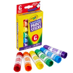 washable paint sticks, no water required, paint set for kids, art supplies, 6 count