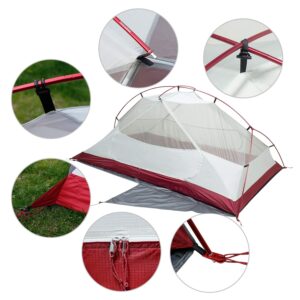 Pandaman 1-2 Person 4 Season Ultralight 20D Nylon Coated Silicone Waterproof 4000mm Wind Proof Camping Tent for Backpacking, Hiking, Mountaineering (2P, WR)