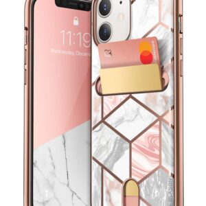 i-Blason Cosmo Wallet Slim Designer Wallet Case for iPhone 12 Mini (2020), 5.4", Marble