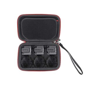 rlsoco case for rØde wireless go ii/wireless me/wireless go wireless microphone system - fits for rode wireless go 2 microphone (black)