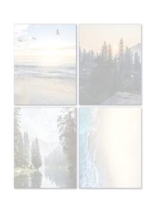 scenic nature stationery - pack of 48