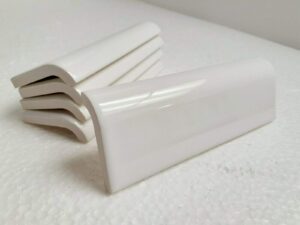 bright white arctic 2x6 in ceramic tile mud cap bullnose trim edge 2 x 6 inch mudcap daltile color 0190 box 5 piece