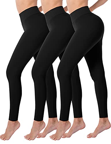 Chiphell High Waist Leggings for Women Tummy Control Workout Running Yoga Pants 3 Pack