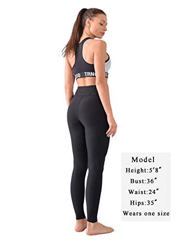 Chiphell High Waist Leggings for Women Tummy Control Workout Running Yoga Pants 3 Pack