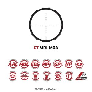 Crimson Trace Hardline 4-16x42mm Riflescope with SFP, MR1-MOA Reticle, Lightweight Solid Construction, Scope Caps and Lens Cloth for Hunting, Shooting and Outdoor