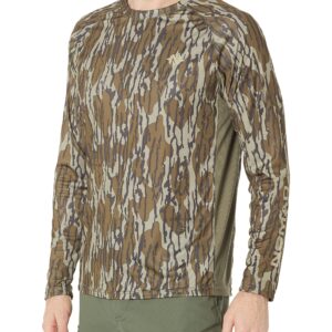 Nomad Mens Pursuit Long Sleeve Shirt | Hunting Shirt W/Sun Protection, Mossy Oak Bottomland, X-Large