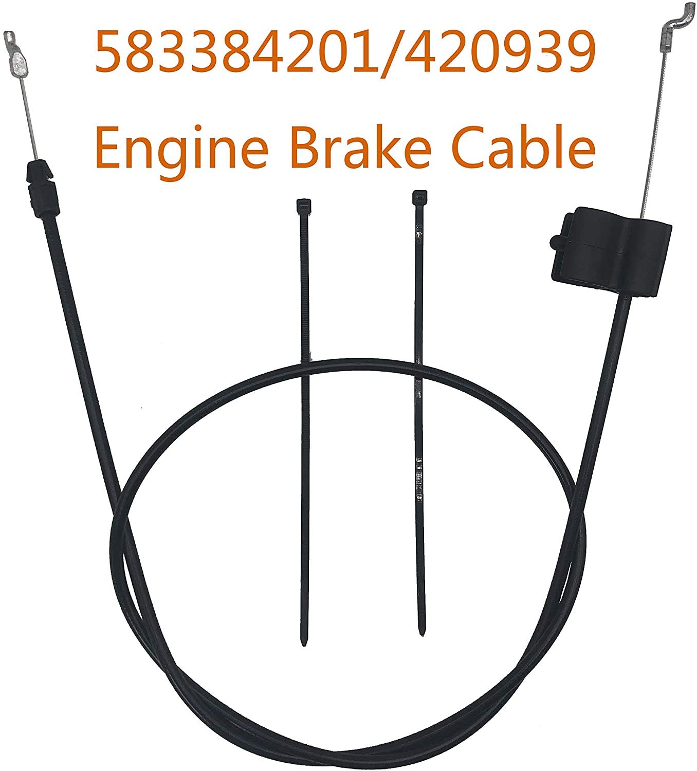 AOTWD Engine Brake Cables Fits AYP Husqvarna Sears 420939, 532420939 & 583384201Mowers 2 Zone Control/Cable