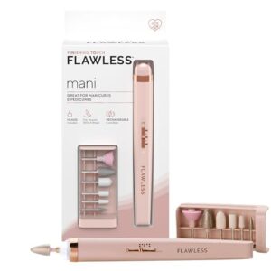 finishing touch flawless salon nails kit, electronic nail file and full manicure and pedicure tool